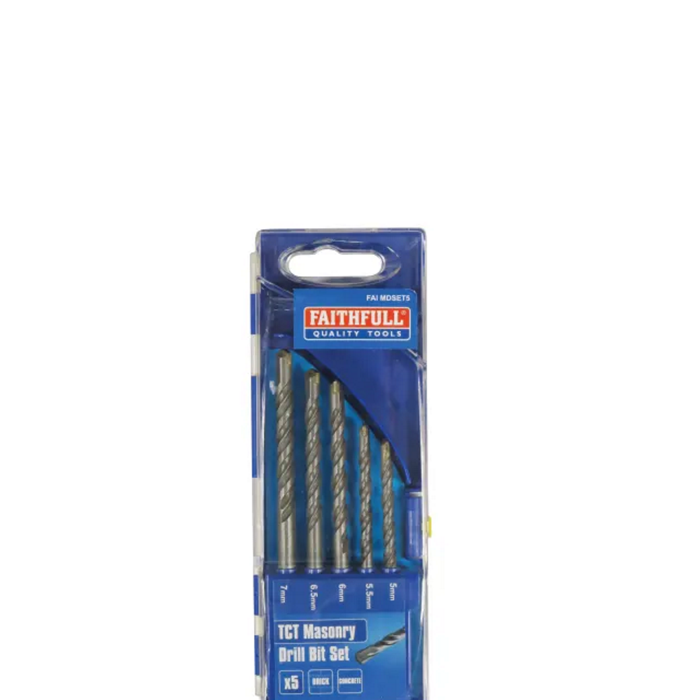 Faithfull FAIMDSET5 Standard Masonry Drill Set of 5 5-7mm | Buy Drill ...