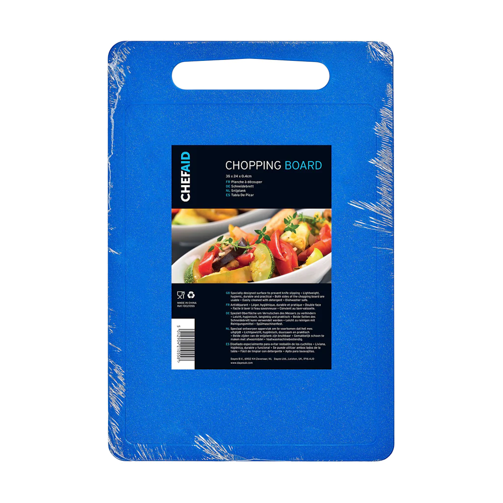 CHEF AID 10E21055 BLUE POLY CHOPPING BOARD 35x25x0.4 | Buy Chopping ...