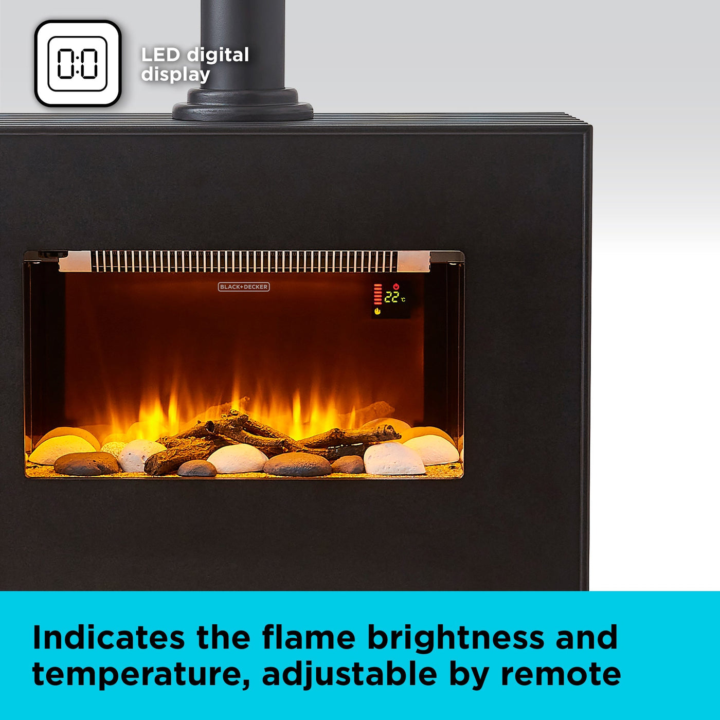 Black & Decker BXFH45007GB Log Effect Fire 1.8kw | Buy Electric Stoves ...